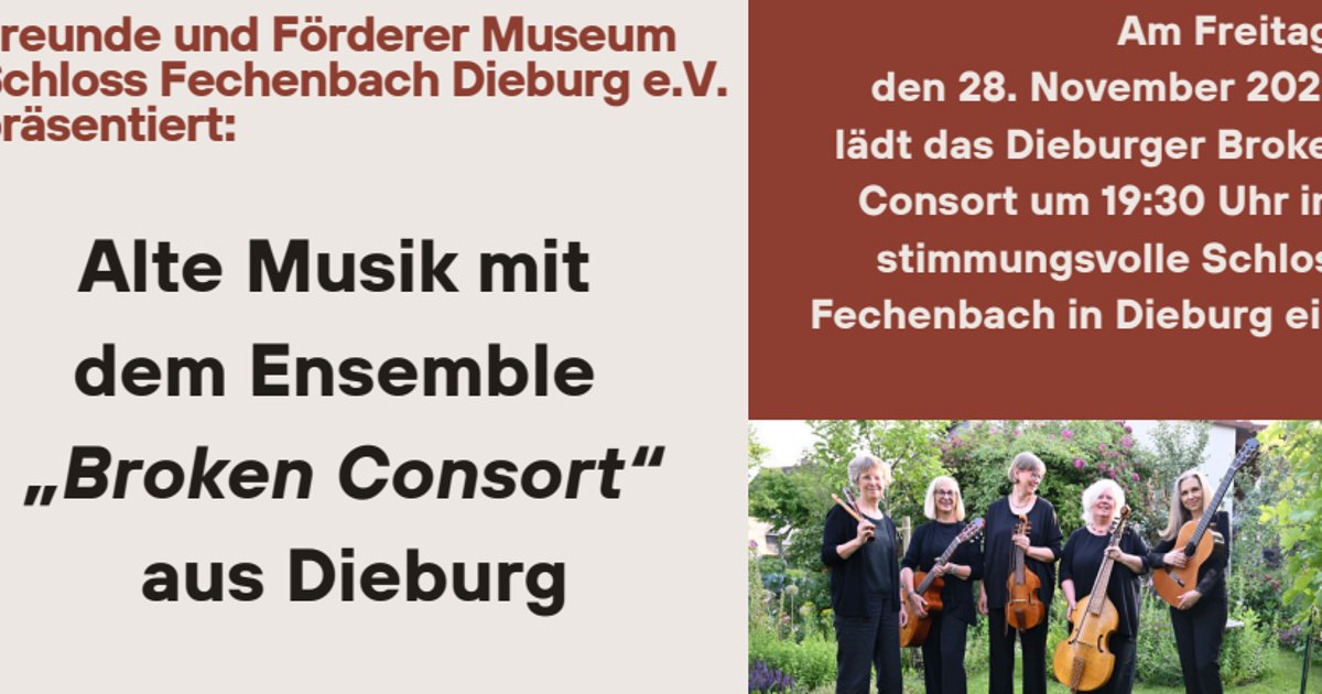 Alte Musik mit dem Ensemble „Broken Consort“ aus Dieburg | Stadt Dieburg